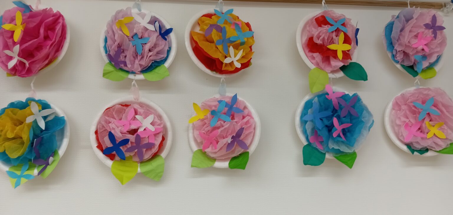 あじさい製作 - 放課後等デイサービス 輝HIKARI上宗岡arc